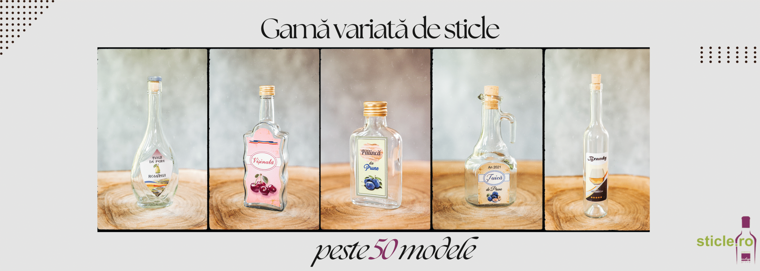 Sticle.ro - Gama variata de sticle, borcane, capace & dopuri